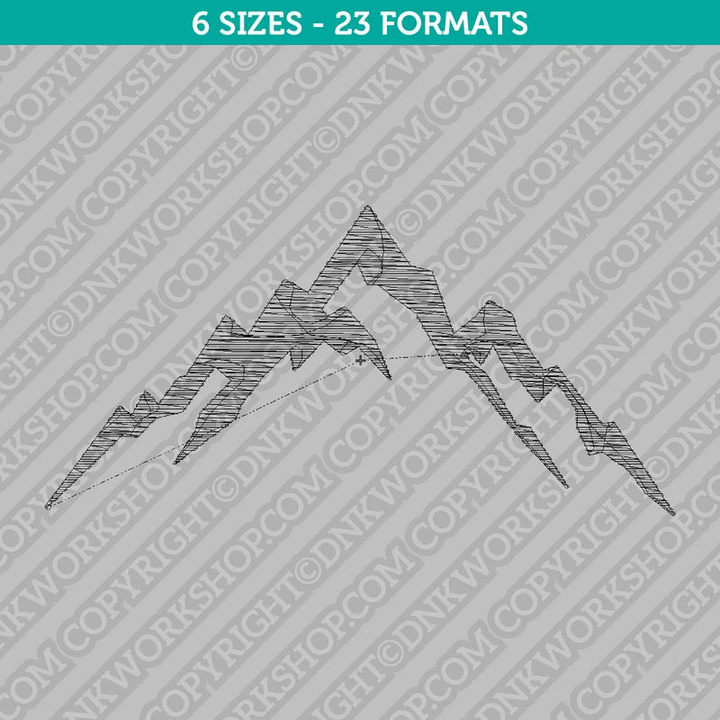 Mountain Machine Embroidery Design - 6 Sizes - INSTANT DOWNLOAD ...