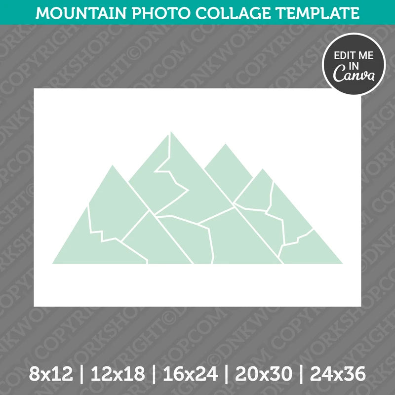 Mountain Photo Collage Template Canva PDF – DNKWorkshop
