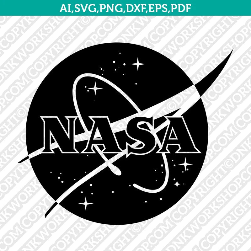 NASA SVG Cut File Cricut Vector Sticker Decal Silhouette Dxf PNG Eps ...