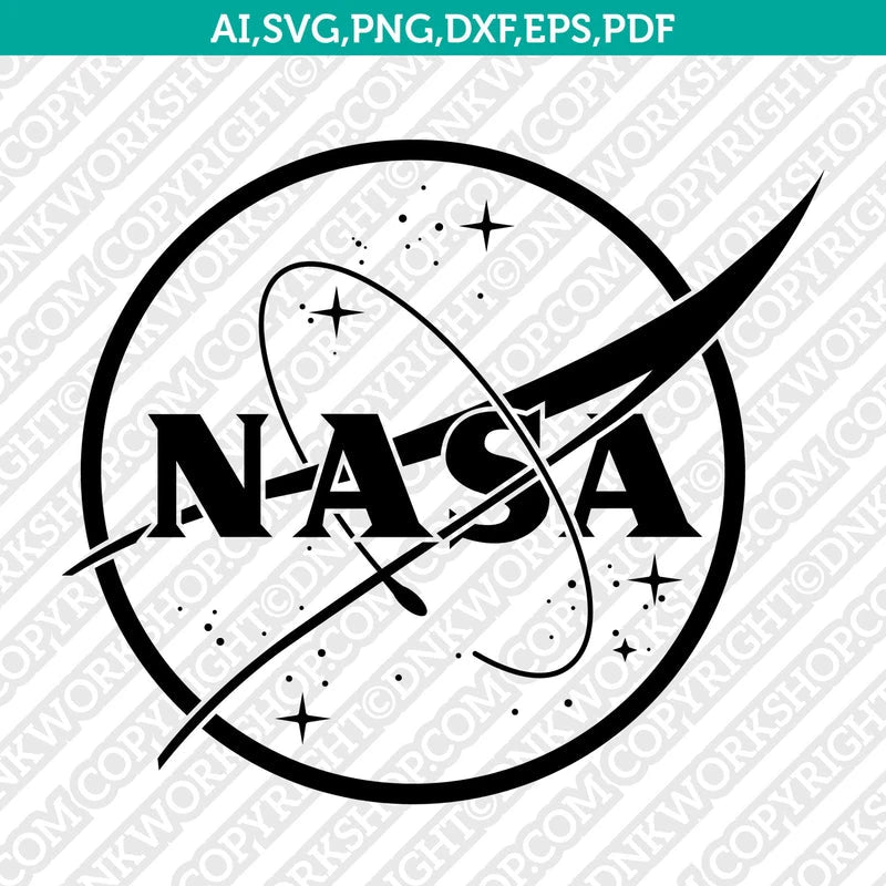 NASA SVG Cut File Cricut Vector Sticker Decal Silhouette Dxf PNG Eps ...