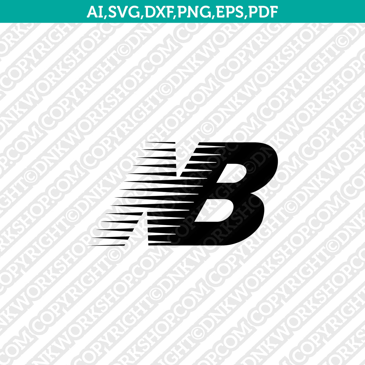 New Balance Logo SVG Silhouette Cameo Cricut Cut File Vector Png Eps D ...