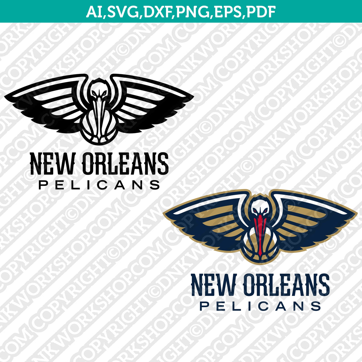 New Orleans Pelicans Logo SVG | SVG DXF EPS PNG AI – DNKWorkshop