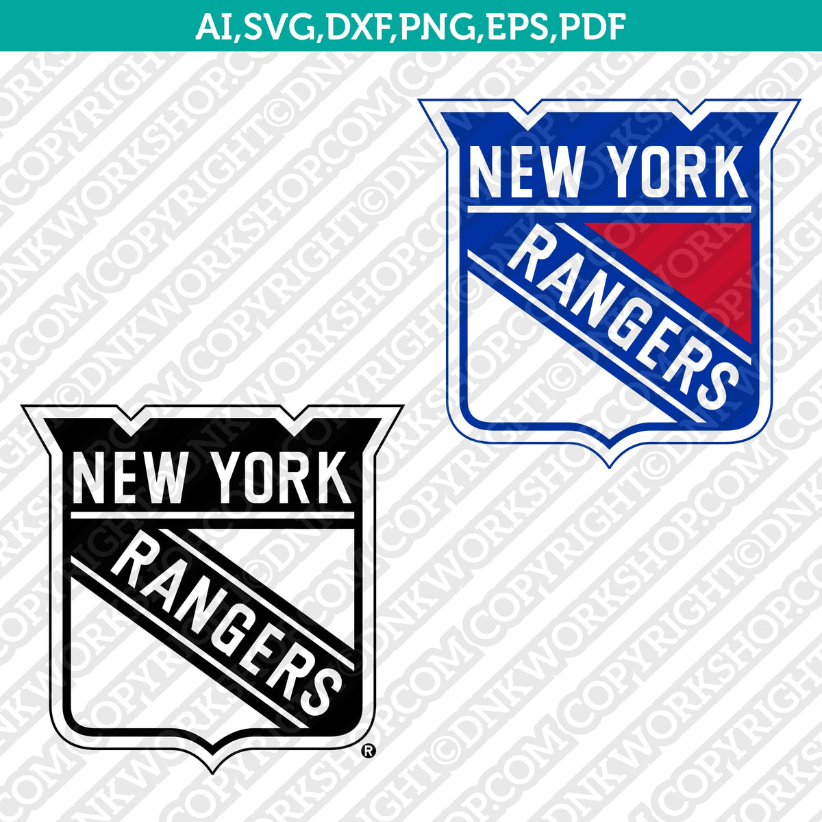 New York Rangers Logo SVG PNG | NHL Vector Cricut Silhouette – DNKWorkshop