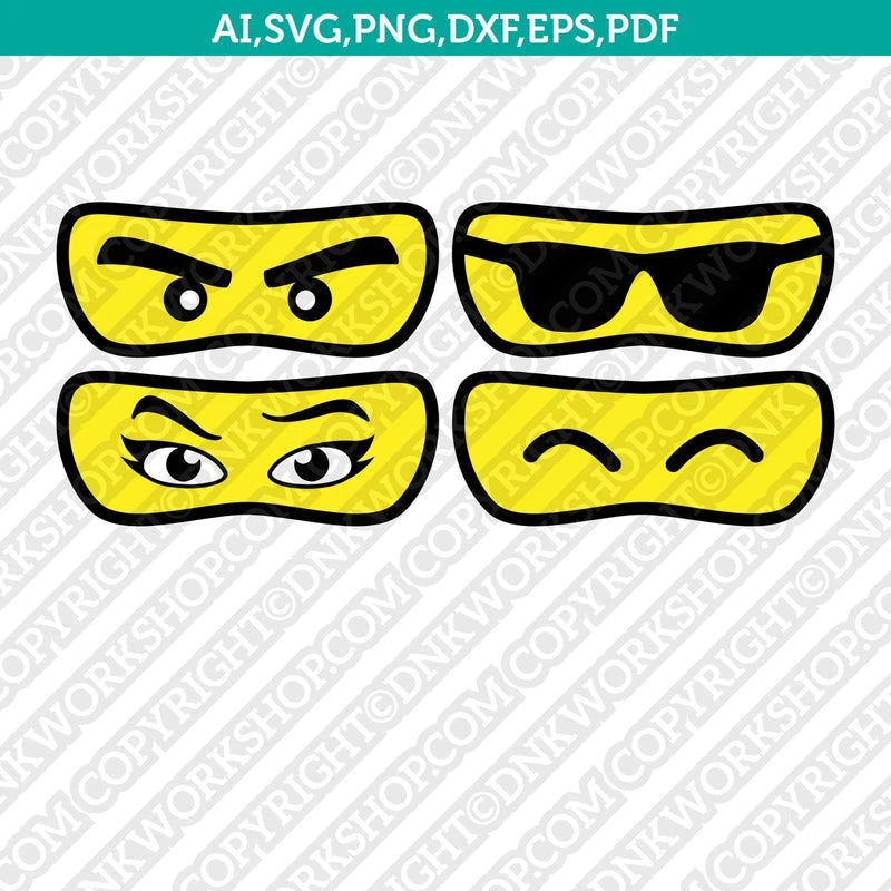 Ninjago Eyes Template Printable Pdf Free Lego Ninjago Puzzle Sheets To