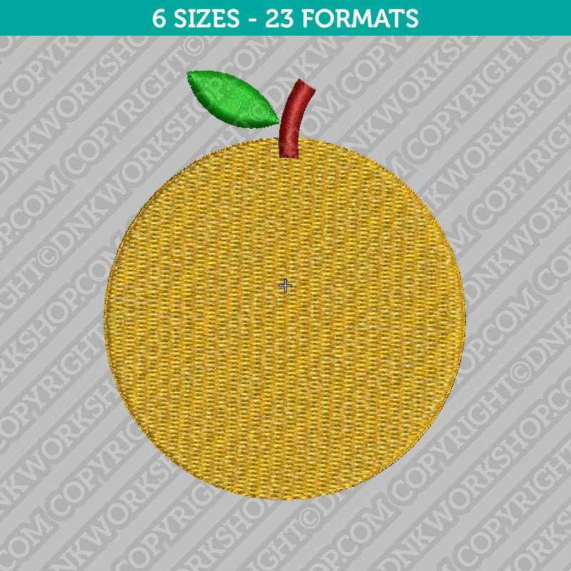 Orange Embroidery Design - 6 Sizes - INSTANT DOWNLOAD – DNKWorkshop