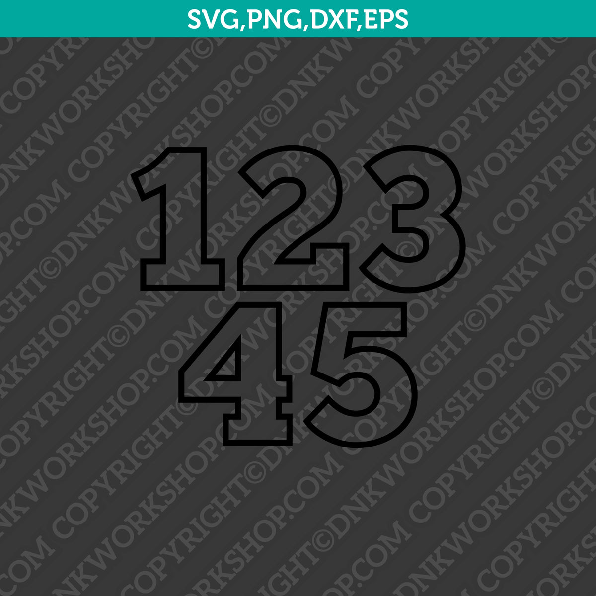Outline Alphabet & Number SVG 0-9 A-Z | Cricut Cut Files – DNKWorkshop