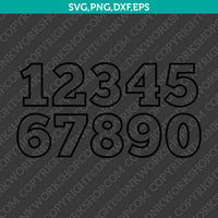 Outline Alphabet & Number SVG 0-9 A-Z | Cricut Cut Files – DNKWorkshop