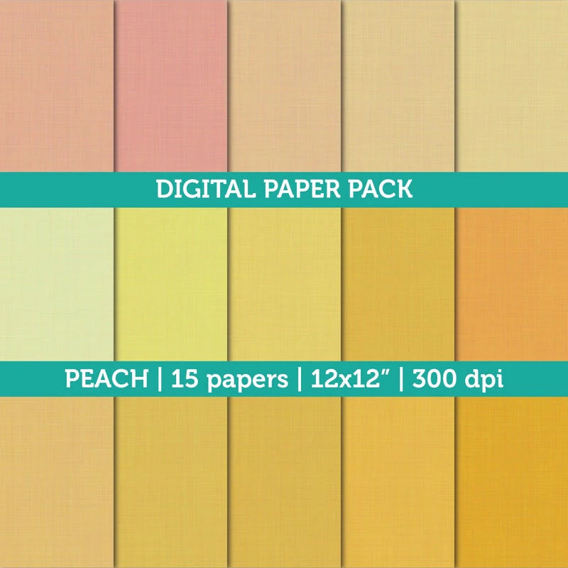 Digital Papers | Digital Scrapbooking Peach Linen Textured Paper Insta ...