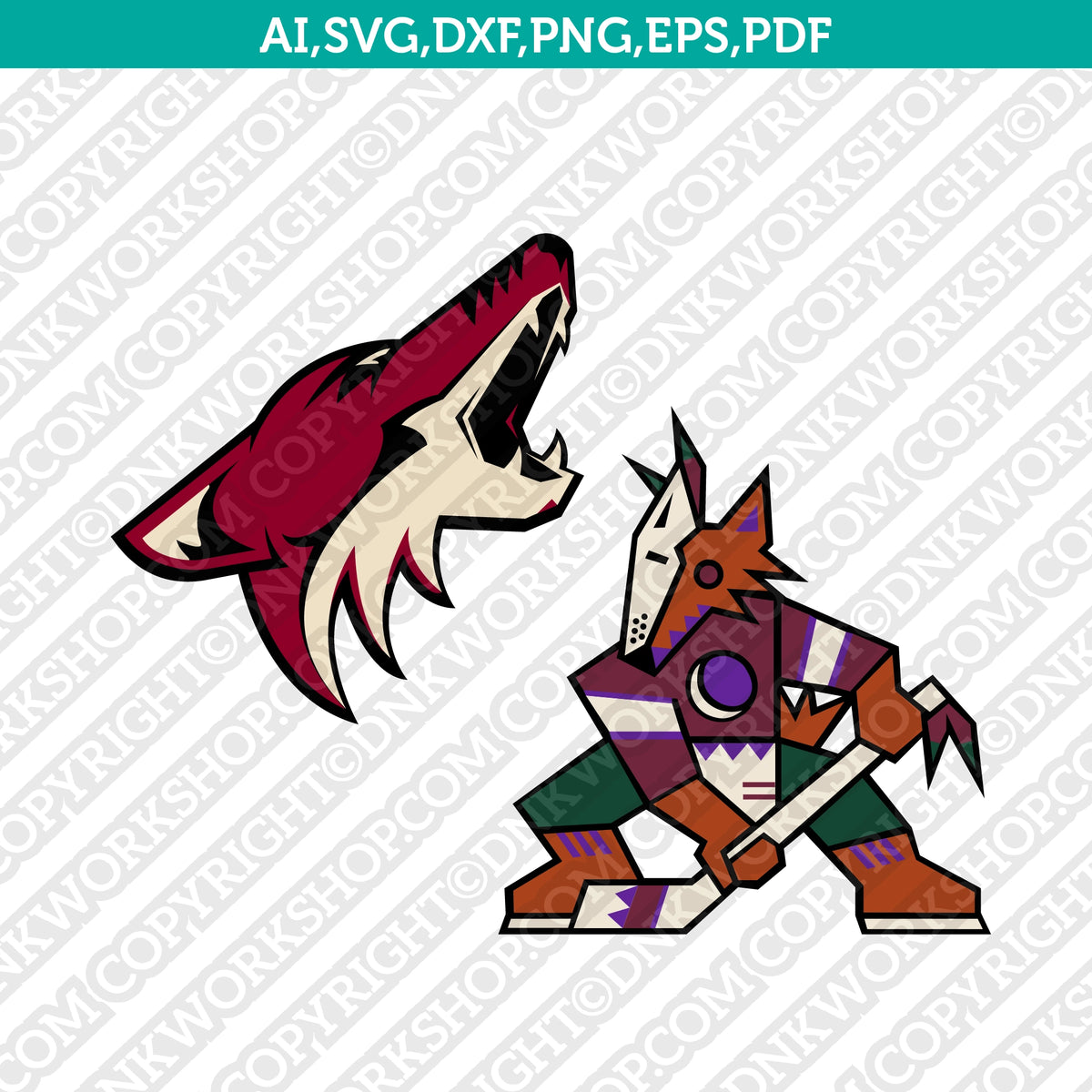 Phoenix Coyotes Logo SVG | SVG DXF EPS PNG AI – DNKWorkshop