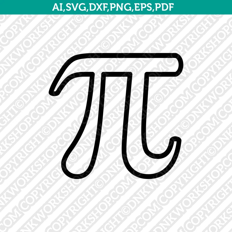 Pi Symbol Mathematics SVG Cricut CutFile Clipart Png Eps Dxf – DNKWorkshop