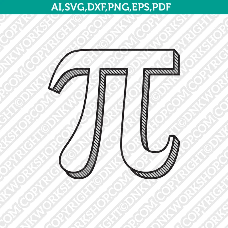 Pi Symbol Mathematics SVG Cricut CutFile Clipart Png Eps Dxf – DNKWorkshop