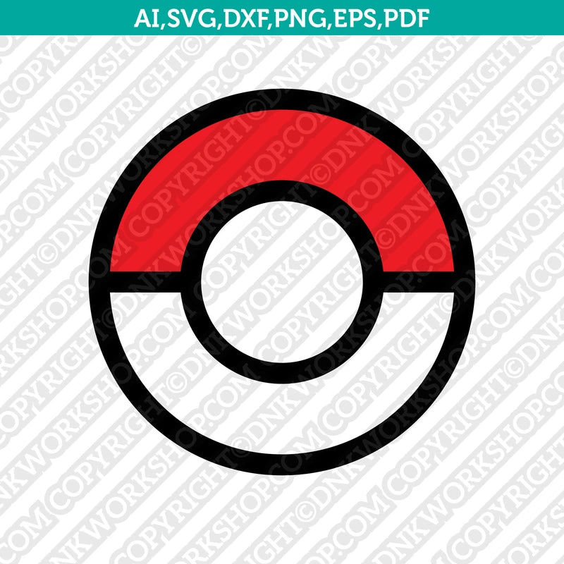 Pokemon Pokeball Monogram Frame SVG Cut File Cricut Clipart Dxf Png ...