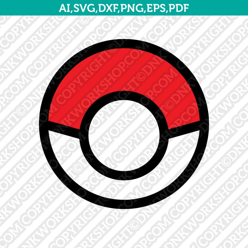 Pokemon Pokeball Monogram Frame SVG Cut File Cricut Clipart Dxf Png ...