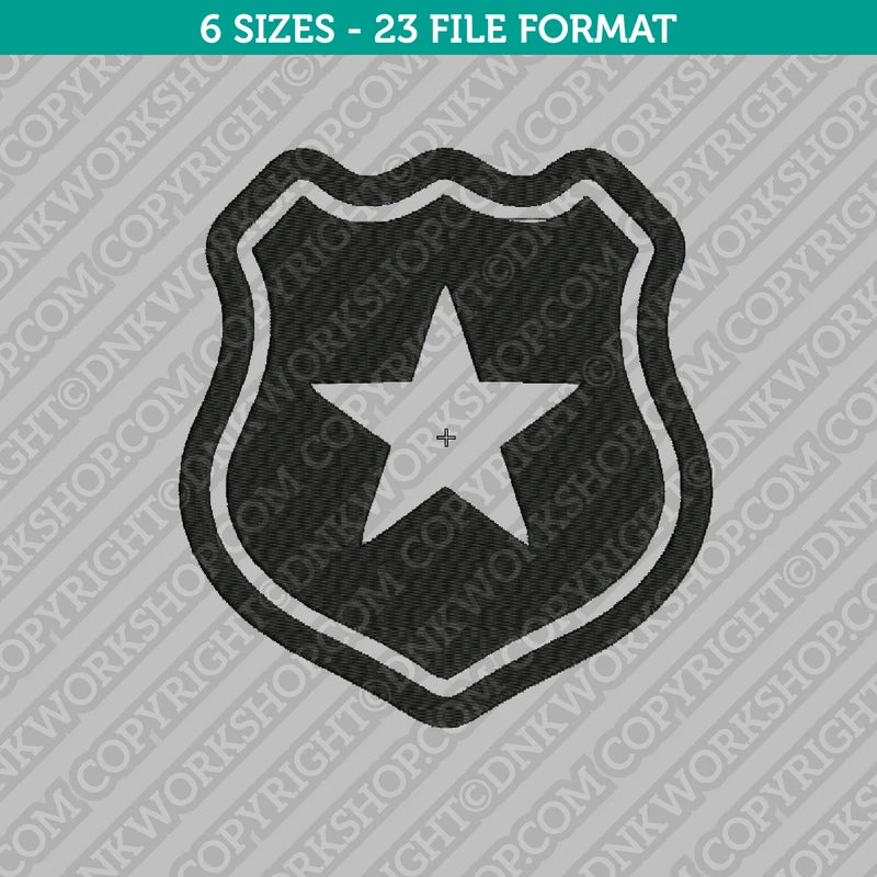 Police Badge Cop Embroidery Design - 6 Sizes - INSTANT DOWNLOAD ...