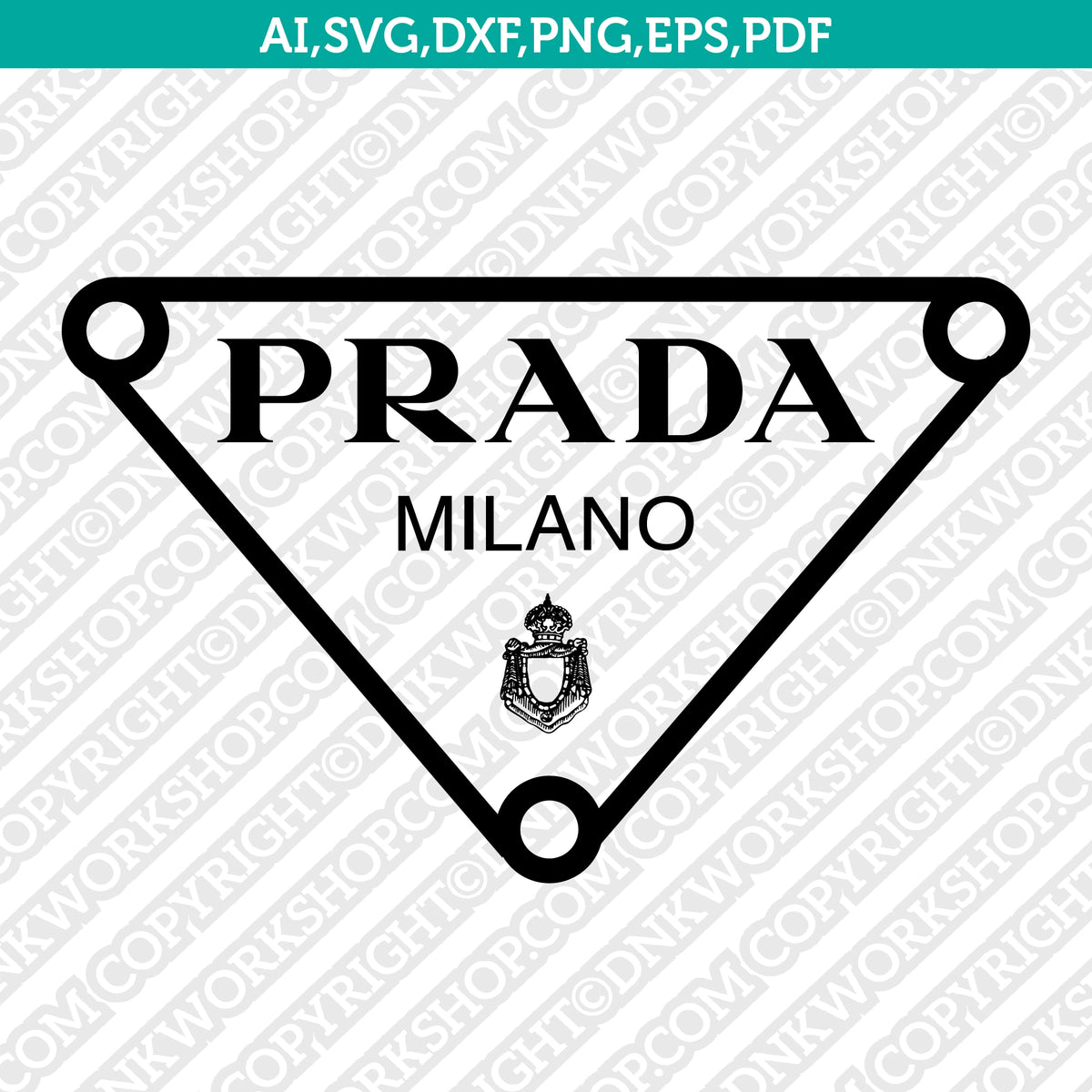 Prada Logo SVG Cut File Cricut Clipart Dxf Eps Png Silhouette Cameo ...