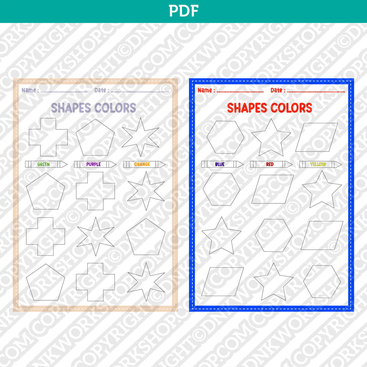 Preschool and Kindergarten Worksheets Printable PDF – DNKWorkshop