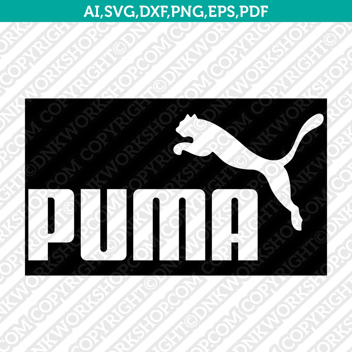Puma Logo SVG Silhouette Cameo Cricut Cut File Vector Png Eps Dxf ...
