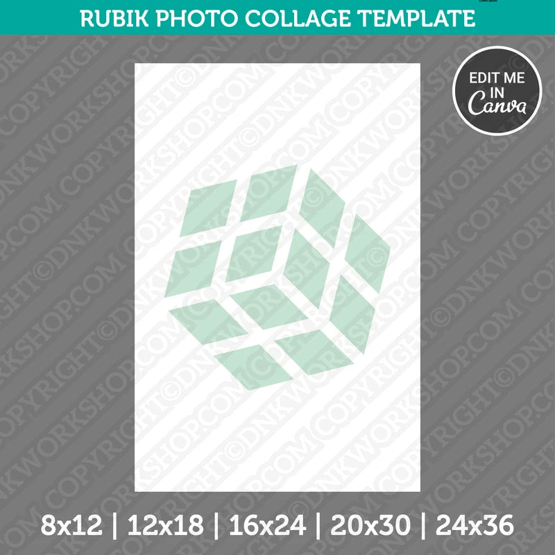 Rubik's Cube Photo Collage Template Canva PDF – DNKWorkshop