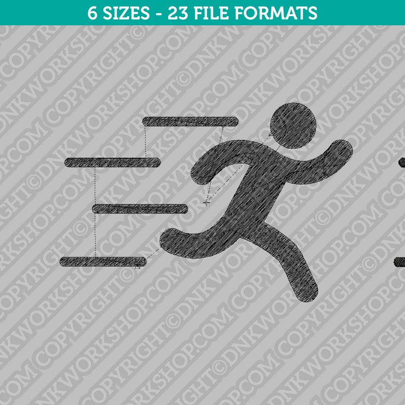 Runer Running Embroidery Design - 6 Sizes - INSTANT DOWNLOAD – DNKWorkshop