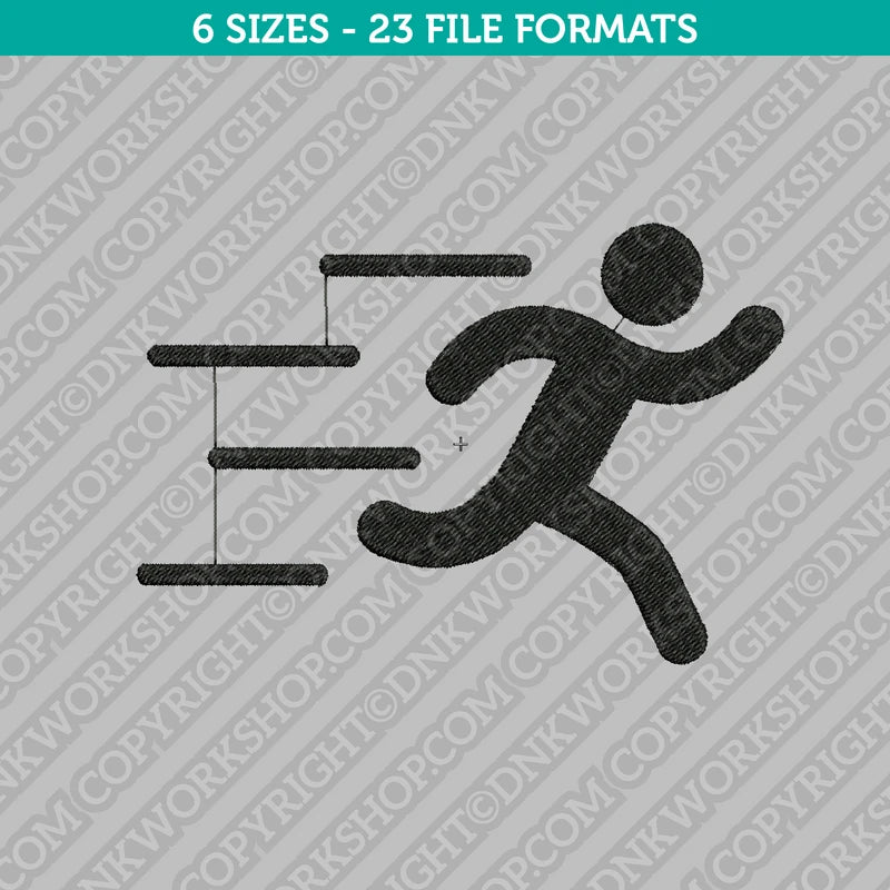 Runer Running Embroidery Design - 6 Sizes - INSTANT DOWNLOAD – DNKWorkshop