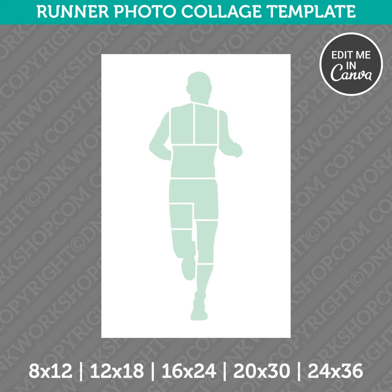 Runner Running Photo Collage Template Canva PDF – DNKWorkshop