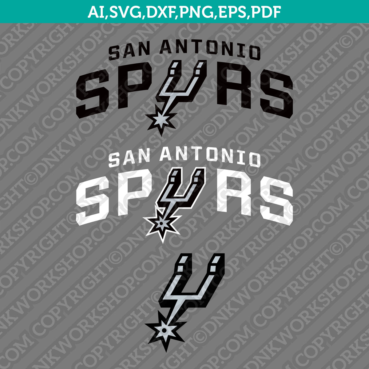 San Antonio Spurs Logo SVG Bundle | NBA Vector Files for Cricut ...