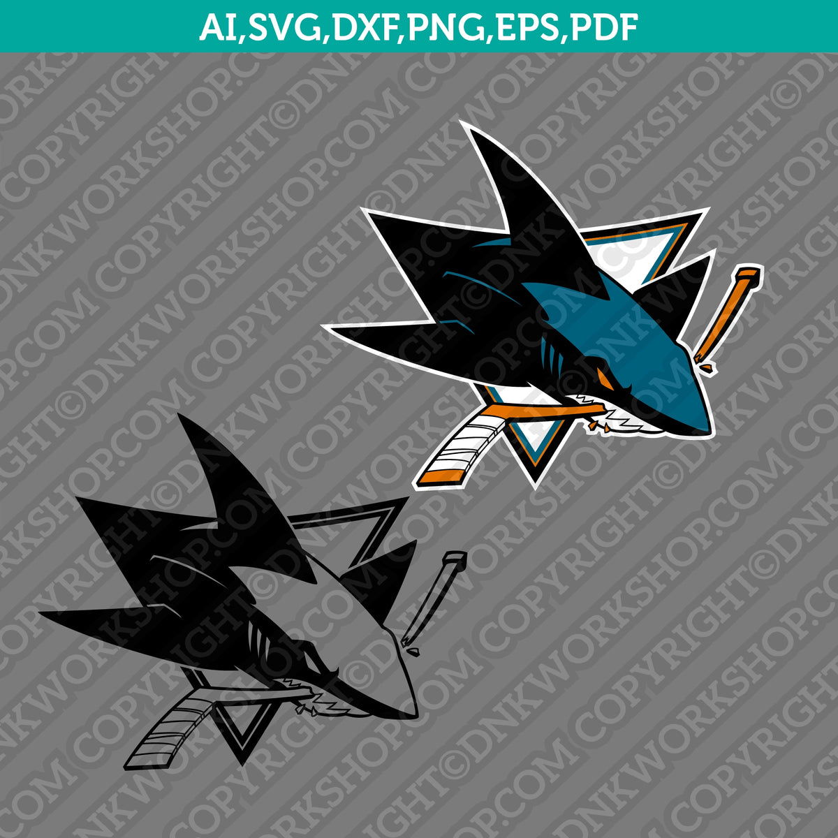 San Jose Sharks Logo SVG | SVG DXF EPS PNG AI – DNKWorkshop
