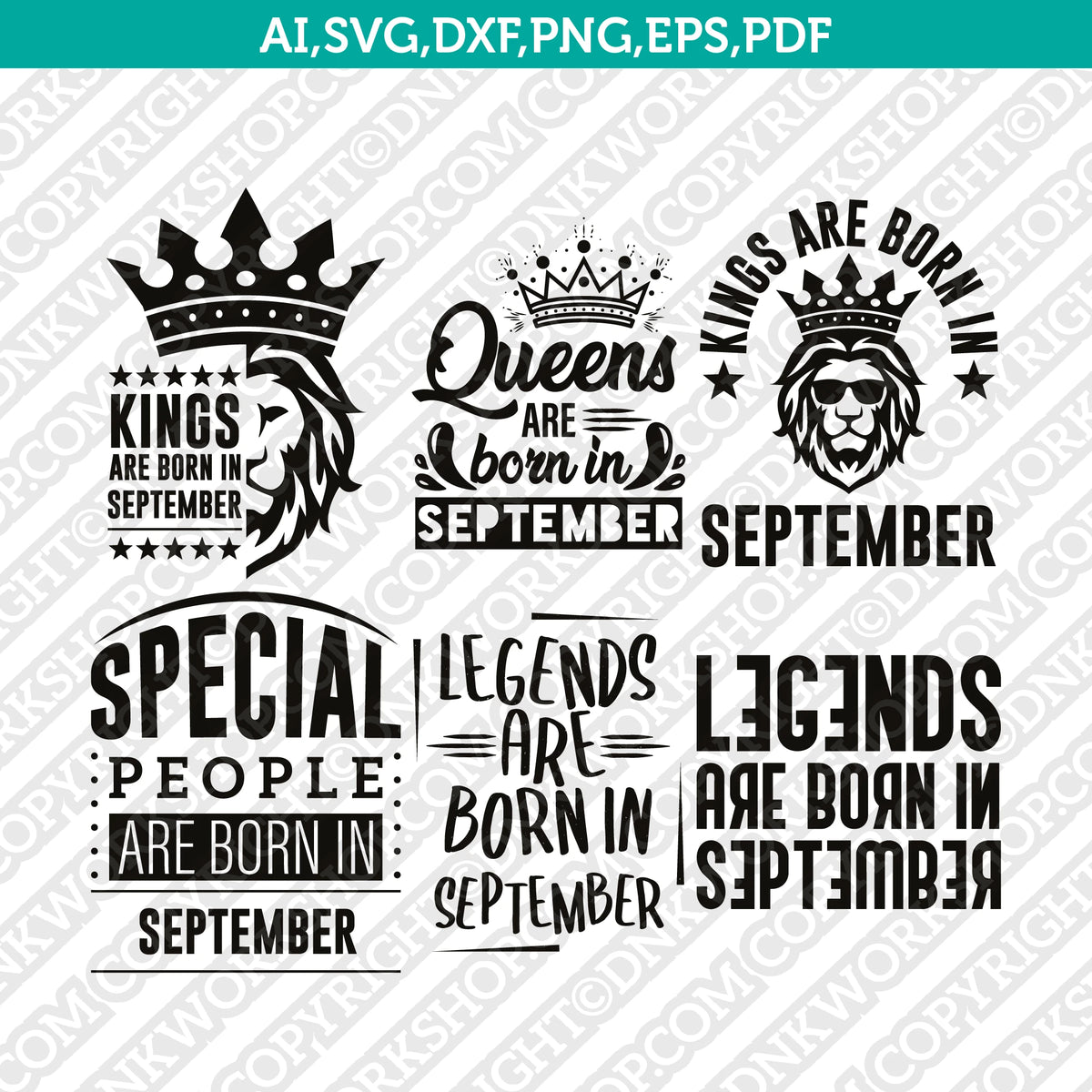 September Birthday SVG Cut File Clipart Cricut Png – DNKWorkshop