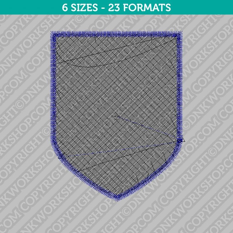 Shield Machine Embroidery Design - 6 Sizes - INSTANT DOWNLOAD – DNKWorkshop