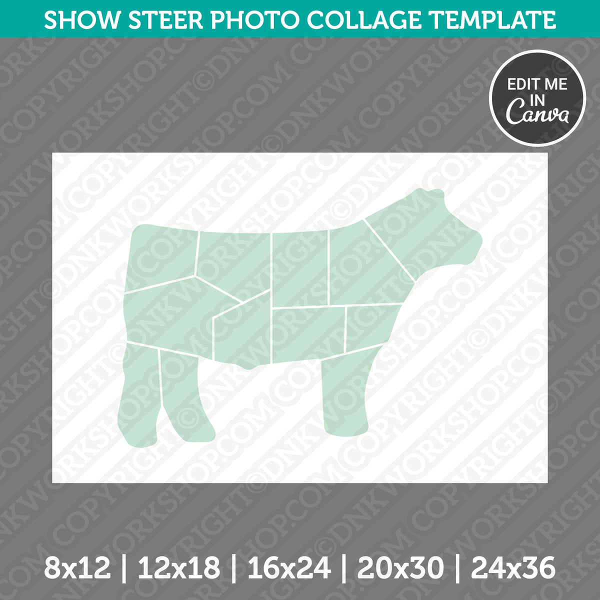 Show Steer Photo Collage Template – DNKWorkshop