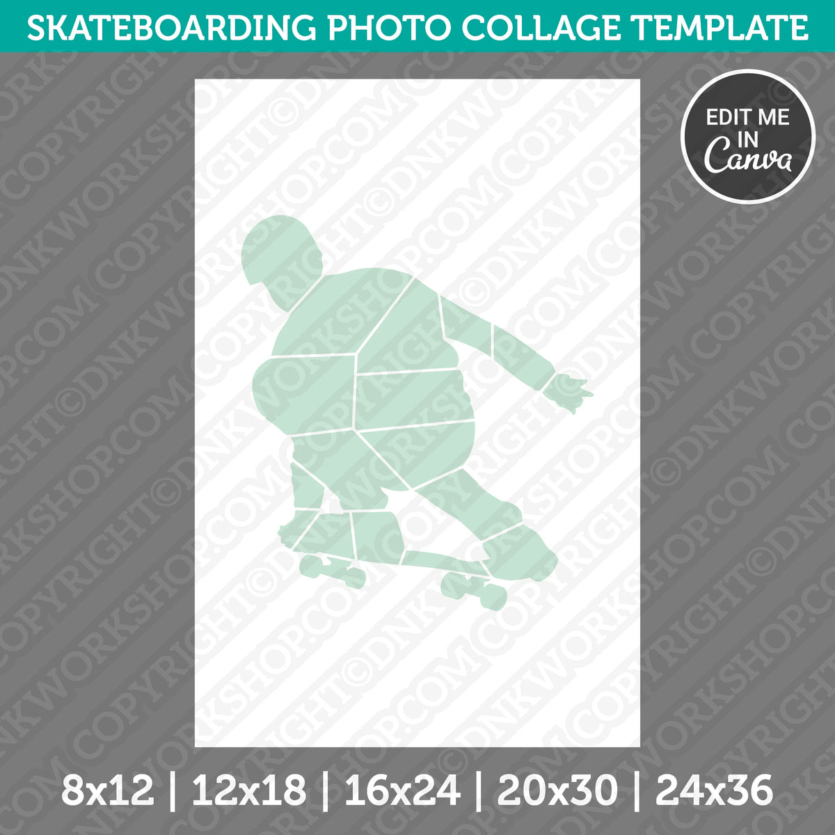 Skateboarding Photo Collage Template Canva PDF – DNKWorkshop