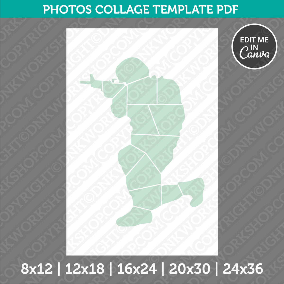 Soldier Photo Collage Template Canva PDF – DNKWorkshop