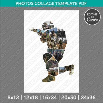 Honoring Memories with the Soldier Photo Collage Template in Canva ...