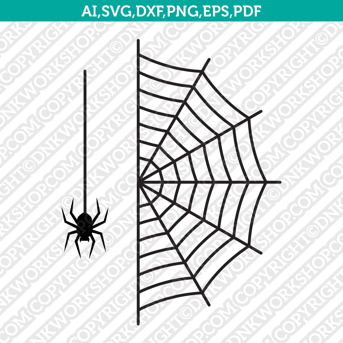 Spiderweb SVG Cut File Cricut Clipart Dxf Eps Png Silhouette Cameo ...