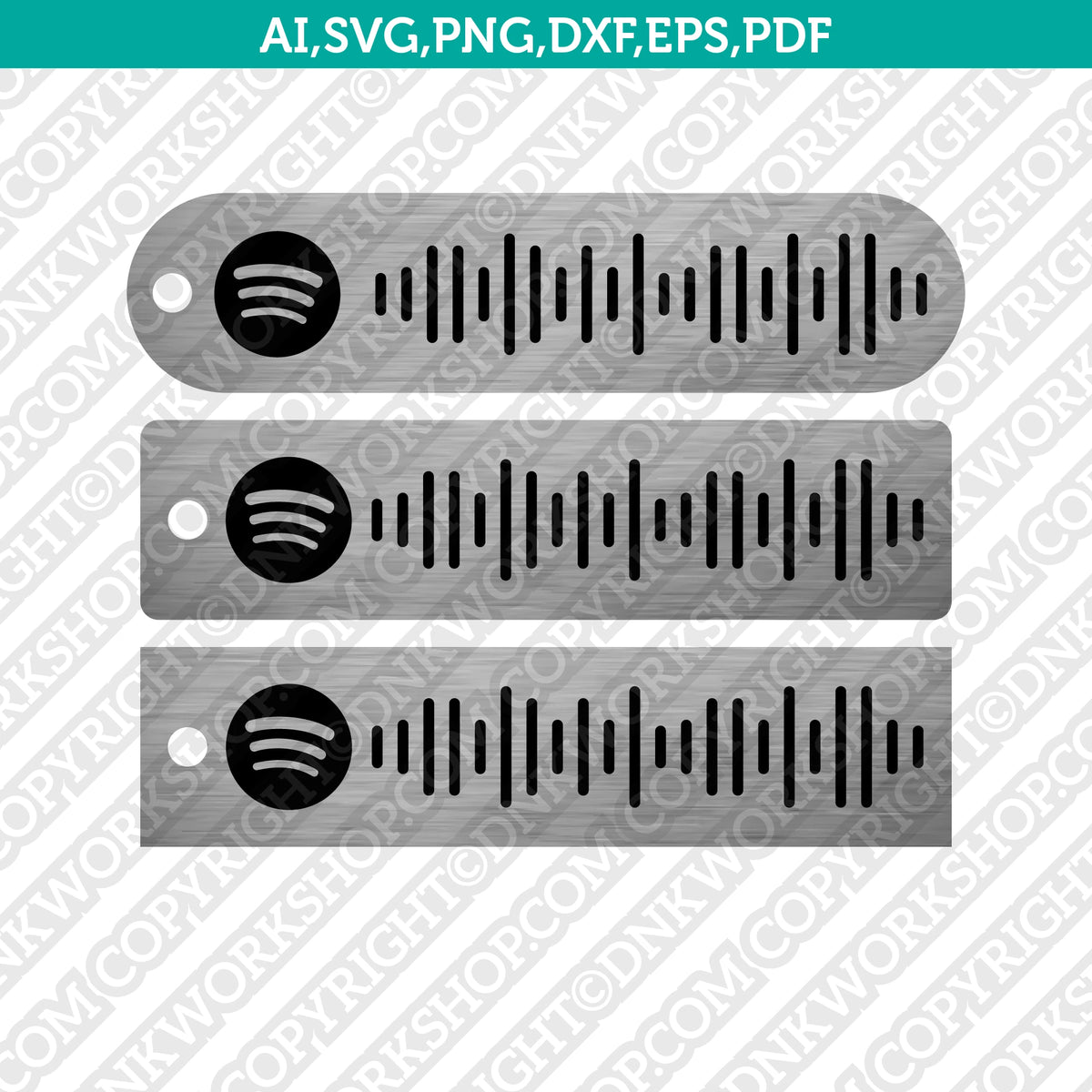 MP3 Player Audio Spotify Keychain Template SVG Laser Cut File – DNKWorkshop