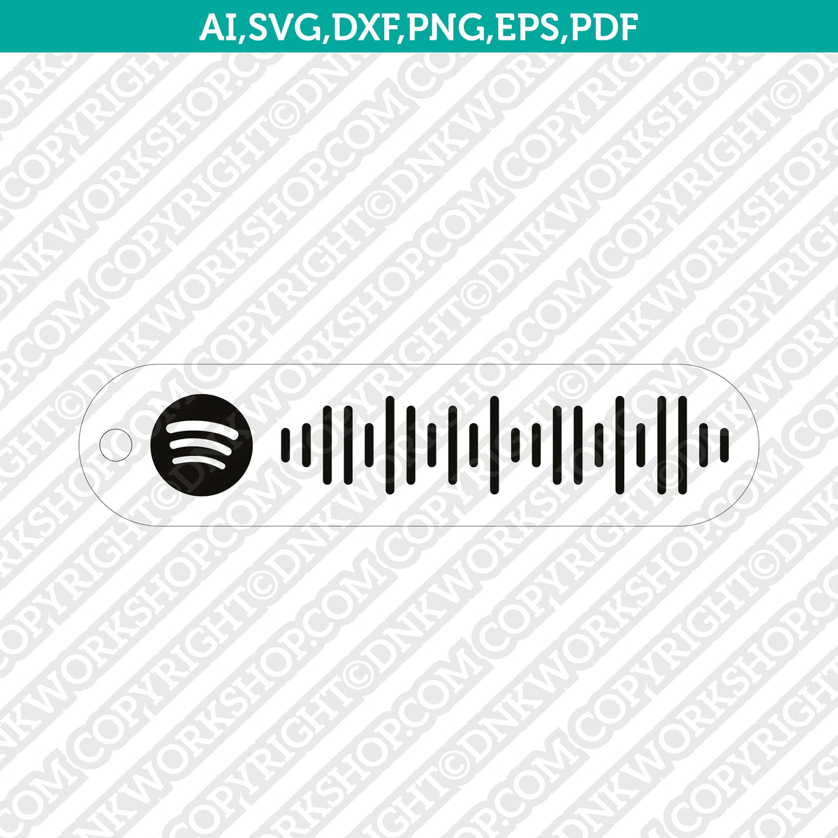 MP3 Player Audio Spotify Keychain Template SVG Laser Cut File – DNKWorkshop