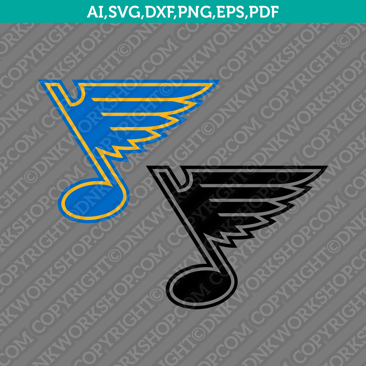 St. Louis Blues Logo Vector | Pro Cutting Files – DNKWorkshop