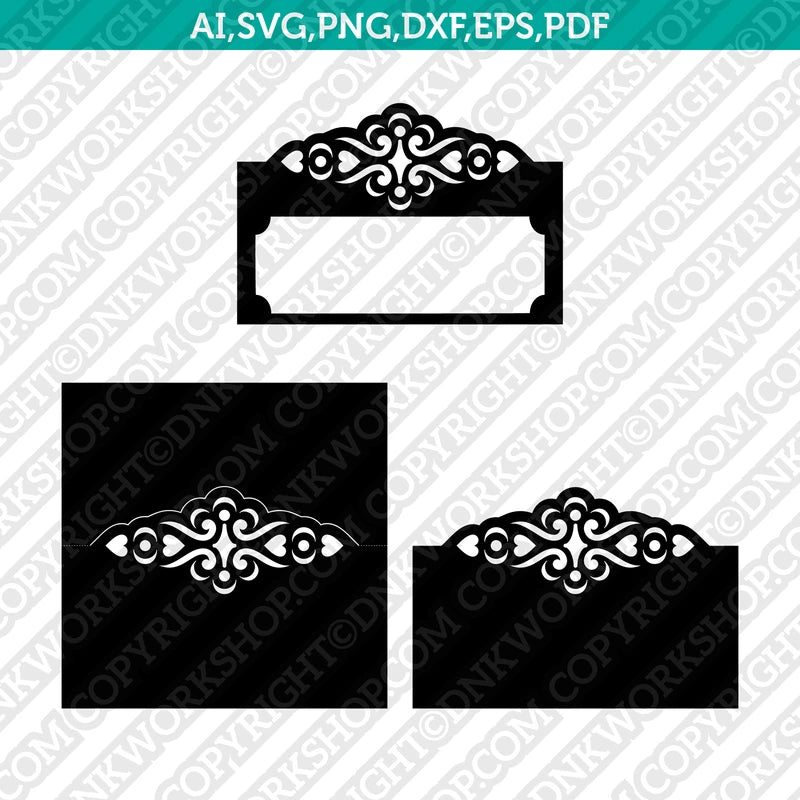 Table Name Tags SVG Cricut Laser Cut File Clipart Eps Png Dxf Vector ...