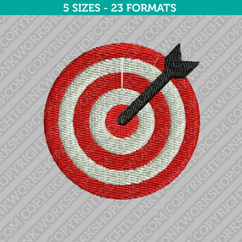 Target Arrow Embroidery Design - 5 Sizes - INSTANT DOWNLOAD – DNKWorkshop