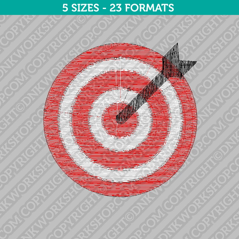 Target Arrow Embroidery Design - 5 Sizes - INSTANT DOWNLOAD – DNKWorkshop