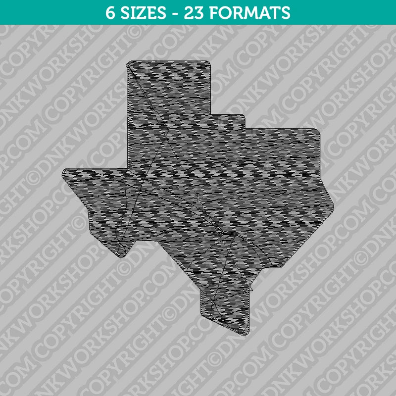 Texas State Map Embroidery Design - 6 Sizes - INSTANT DOWNLOAD ...