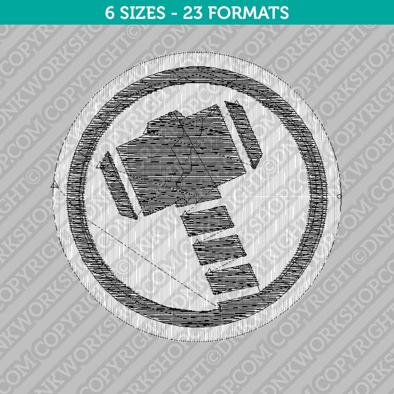 Thor Symbol Embroidery Design - 6 Sizes - INSTANT DOWNLOAD – DNKWorkshop