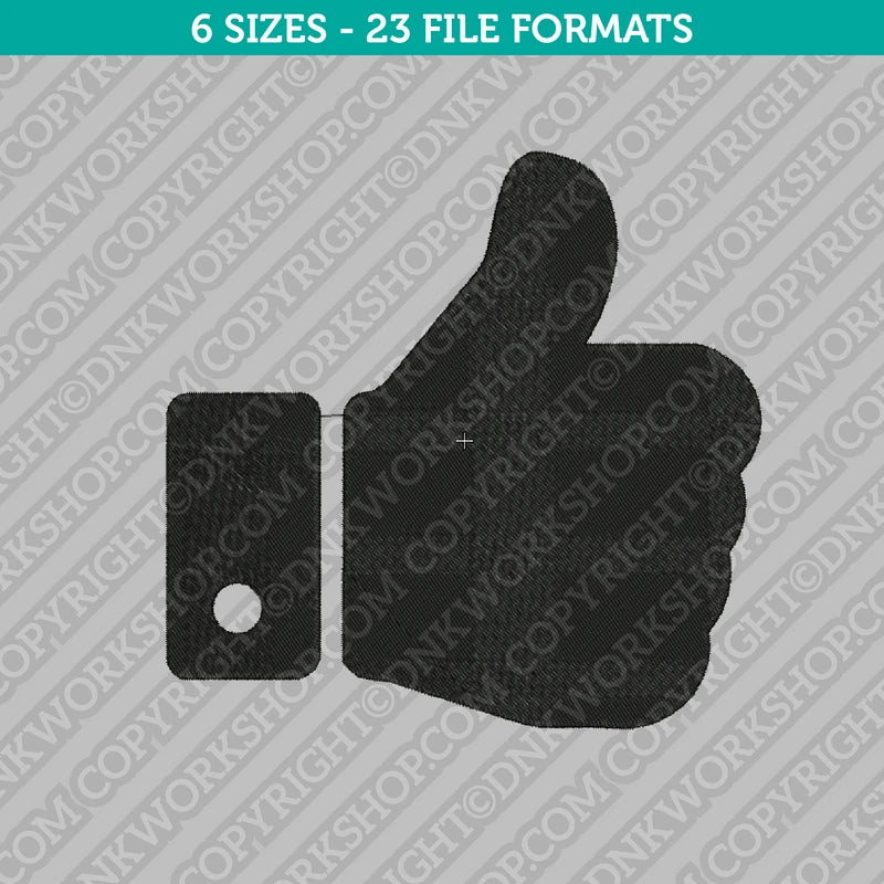 Thumbs Up Embroidery Design - 6 Sizes - INSTANT DOWNLOAD – DNKWorkshop