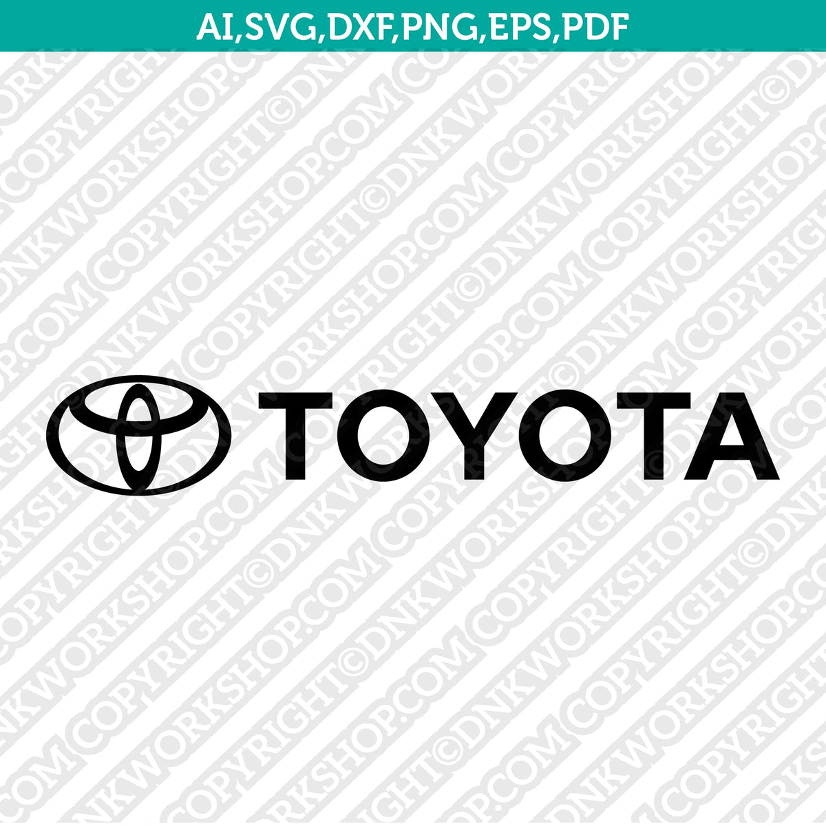 Toyota Logo SVG Silhouette Cameo Cricut Cut File Vector Png Eps Dxf ...