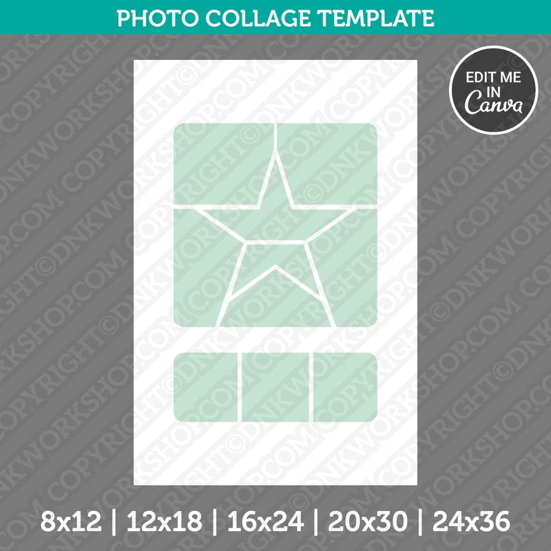 U.S Army Star Soldier Military Photo Collage Template Canva PDF ...