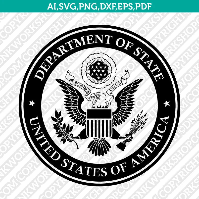 United States Department of State SVG Cut File Cricut Vector Sticker ...
