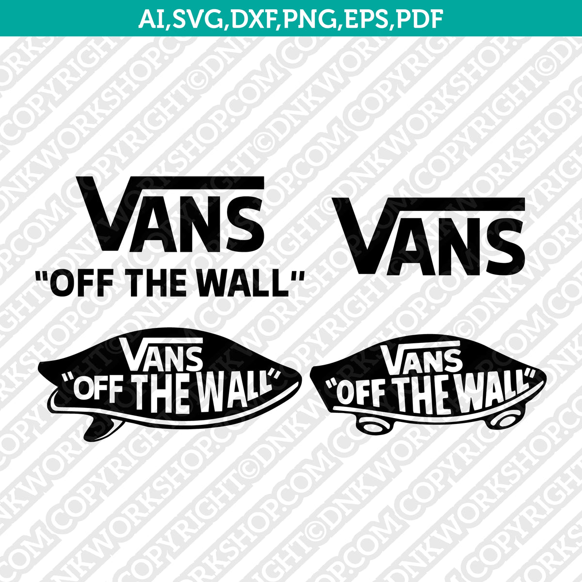 Vans Logo SVG Silhouette Cameo Cricut Cut File Vector Png Eps Dxf ...