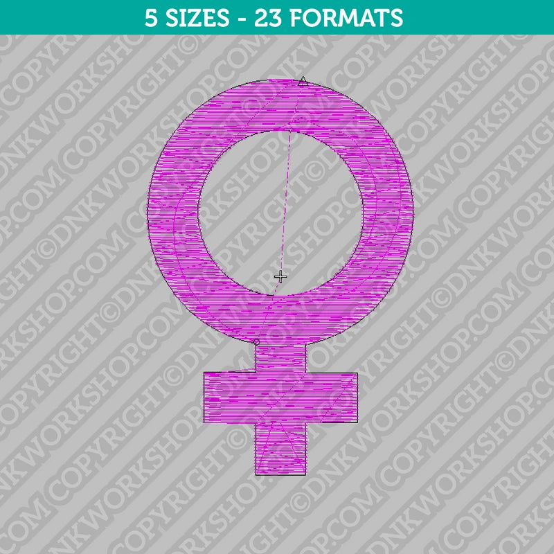 Venus Female Feminine Symbol Embroidery Design - 5 Sizes - INSTANT DOW ...