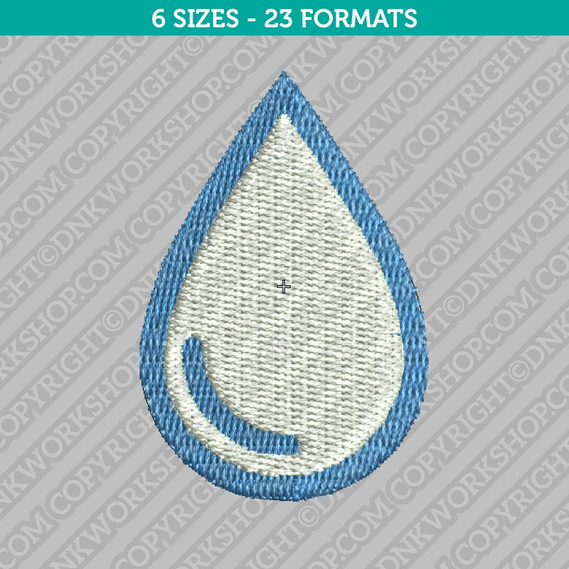 Water Embroidery Design - 6 Sizes - INSTANT DOWNLOAD – DNKWorkshop