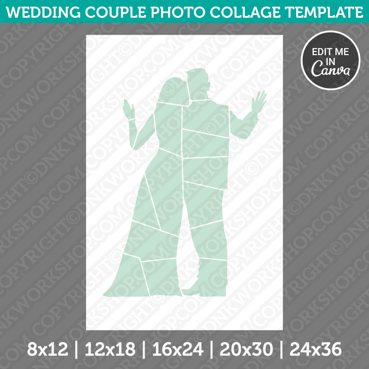 Wedding Couple Photo Collage Template Canva PDF – DNKWorkshop
